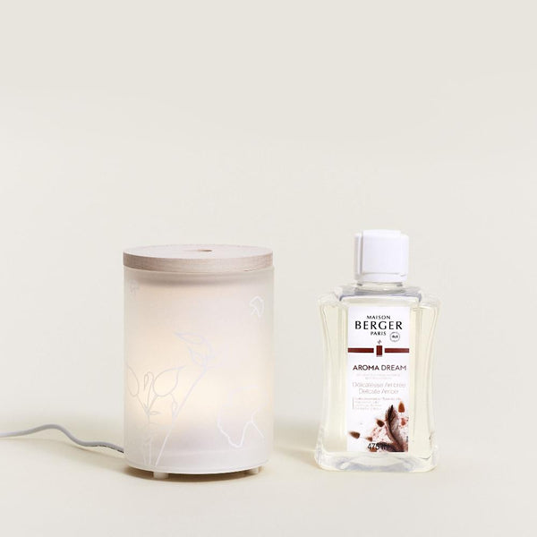 Delicate Amber Aroma Set | Frosted glass Electric diffuser | Maison ...
