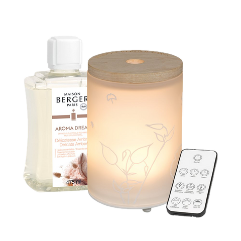 Delicate Amber Aroma Set | Frosted glass Electric diffuser | Maison ...